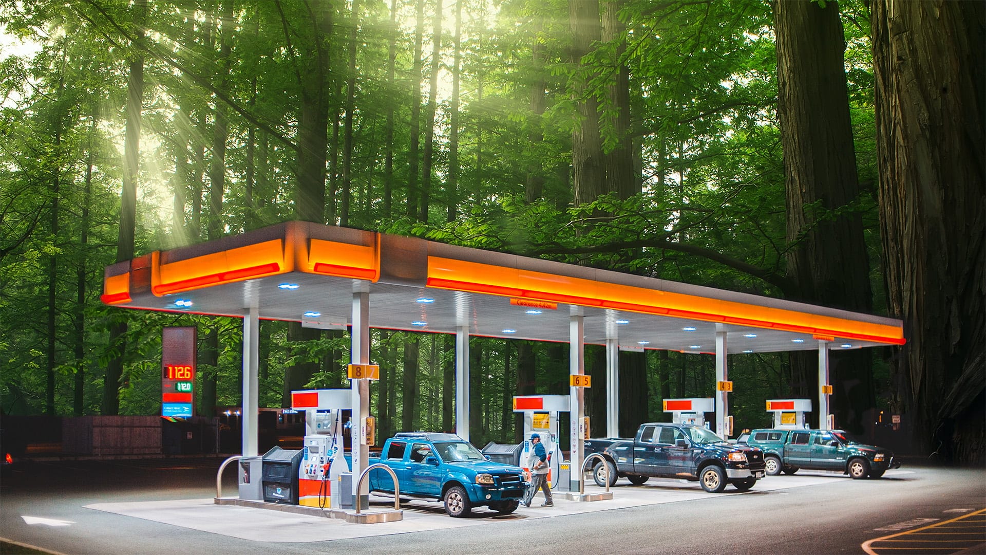 Greener service stations for oil companies